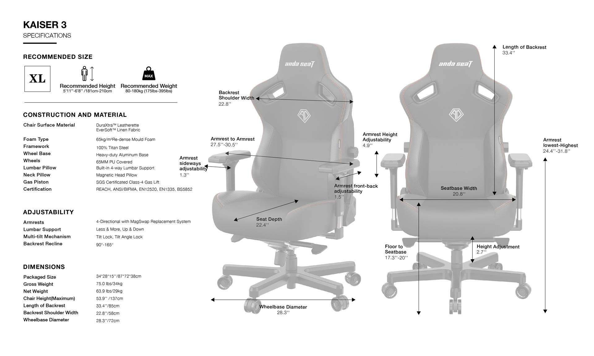 Anda seaT Kaiser 3 Series XL - buy at Digitec