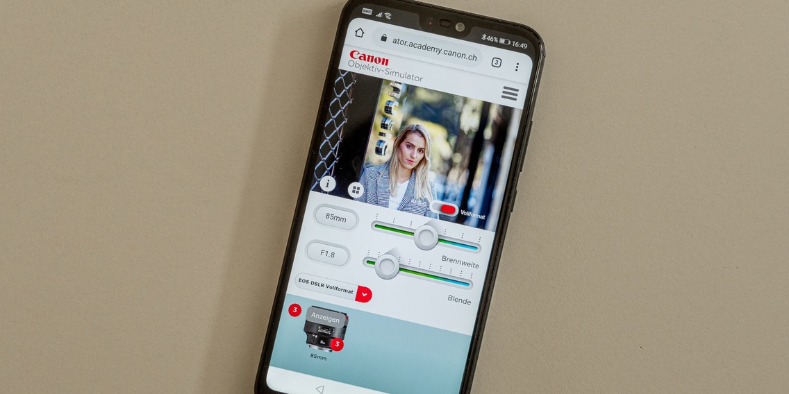 Canon Lens Simulator: From image to lens - Digitec