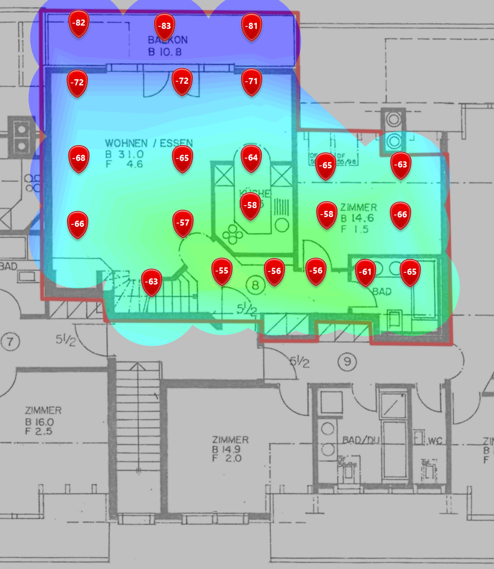 UPC Giga Connect Box im Wi-Fi-Speedtest - digitec