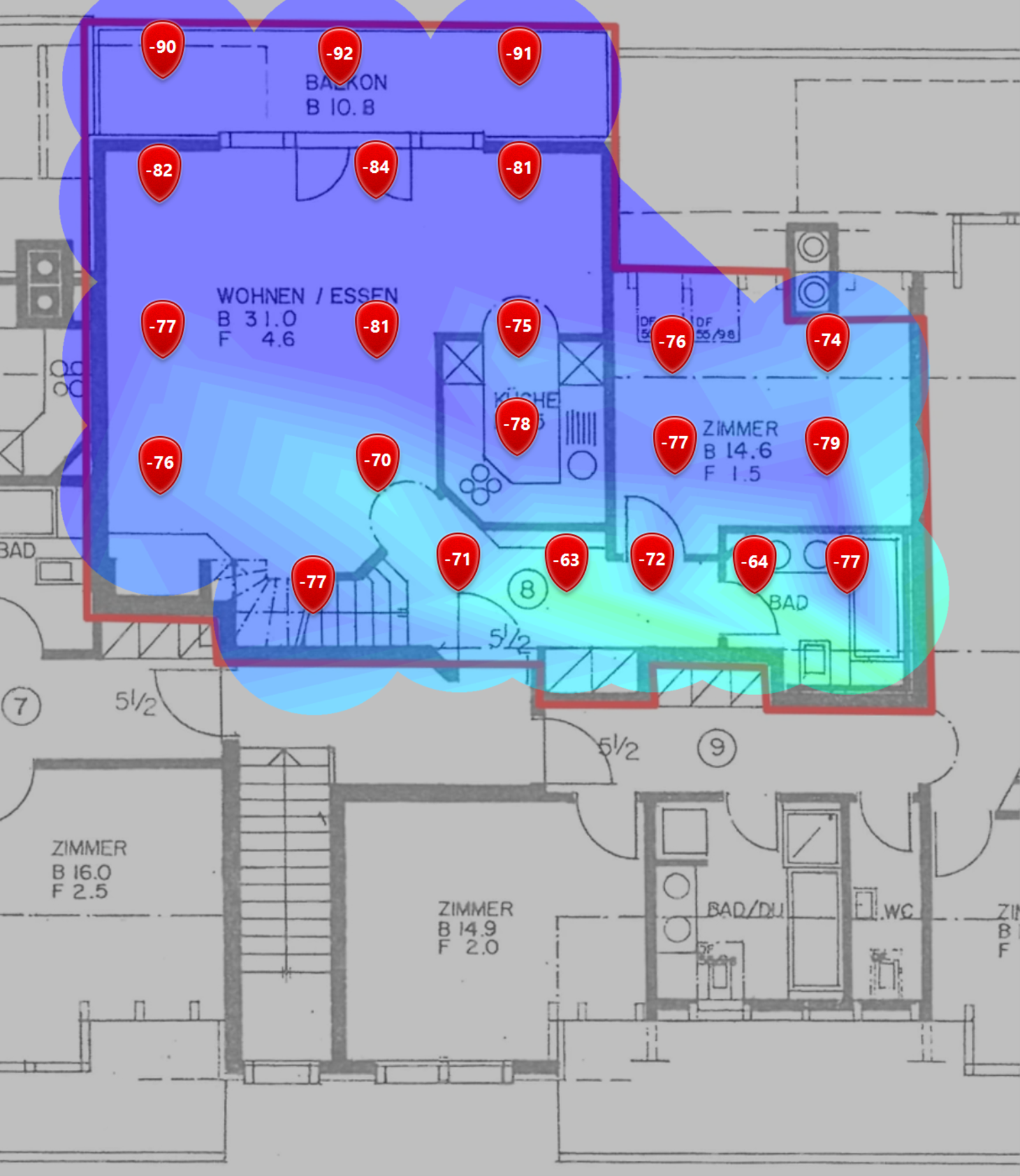 UPC Giga Connect Box im Wi-Fi-Speedtest - digitec