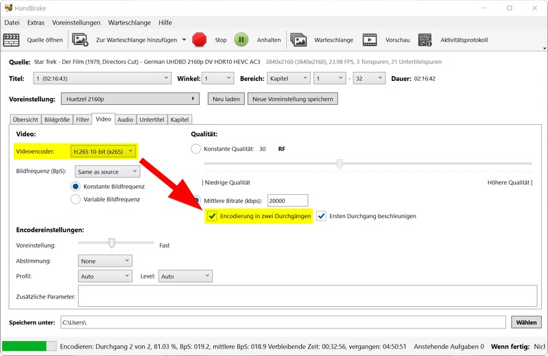 HDR video conversion with HandBrake: How it works with CPU or GPU - digitec