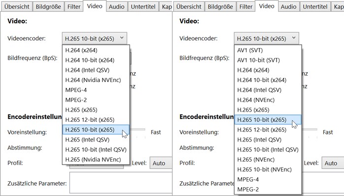 HDR video conversion with HandBrake: How it works with CPU or GPU - digitec