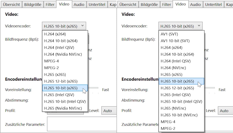HDR video conversion with HandBrake: How it works with CPU or GPU - digitec
