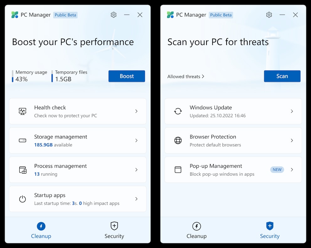 Microsoft PC Manager im Überblick - digitec