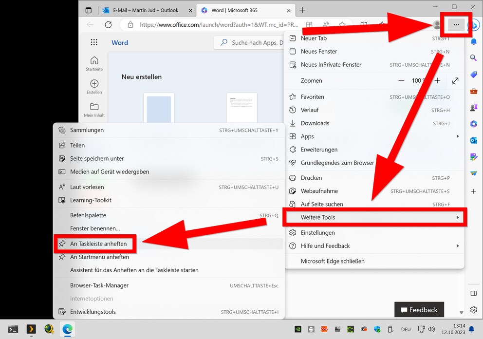 Astuce Windows : lancer des applications Web dans la barre des tâches - digitec
