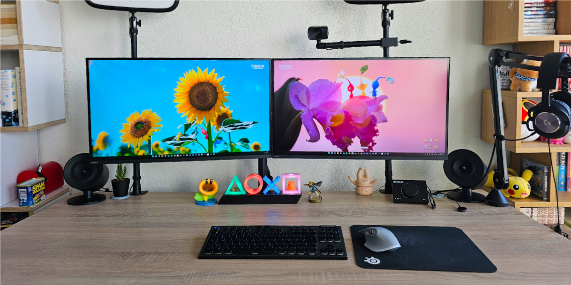 dual desk setup