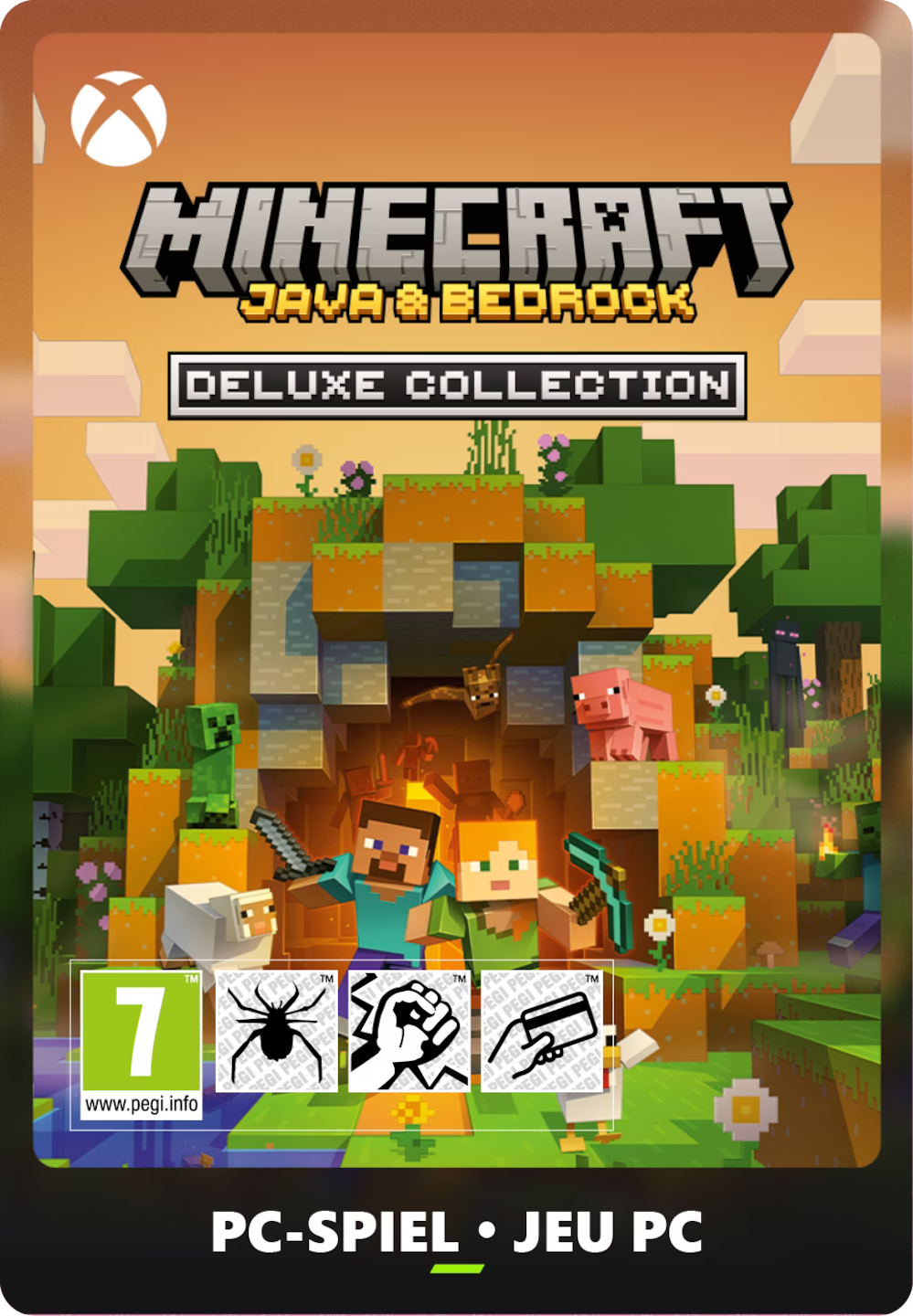 Microsoft Xbox Minecraft JavaBdrck Dlx Raccogli Codice Download ...