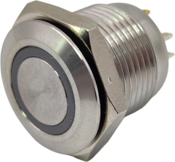 Purecrea 16mm push-button with RGB illumination 5V - stainless steel ...