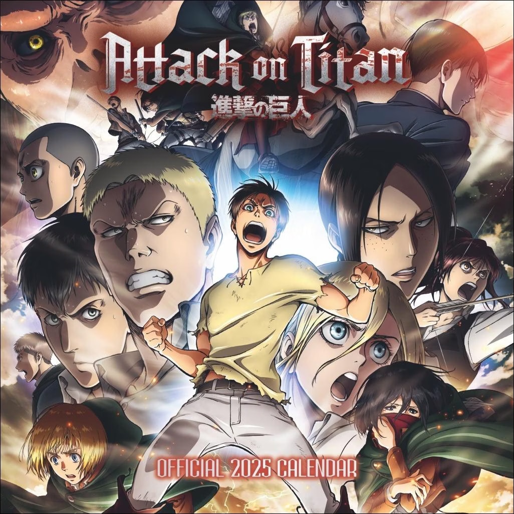 Calendario della brochure di Attack on Titan 2025 (Copertina rigida ...