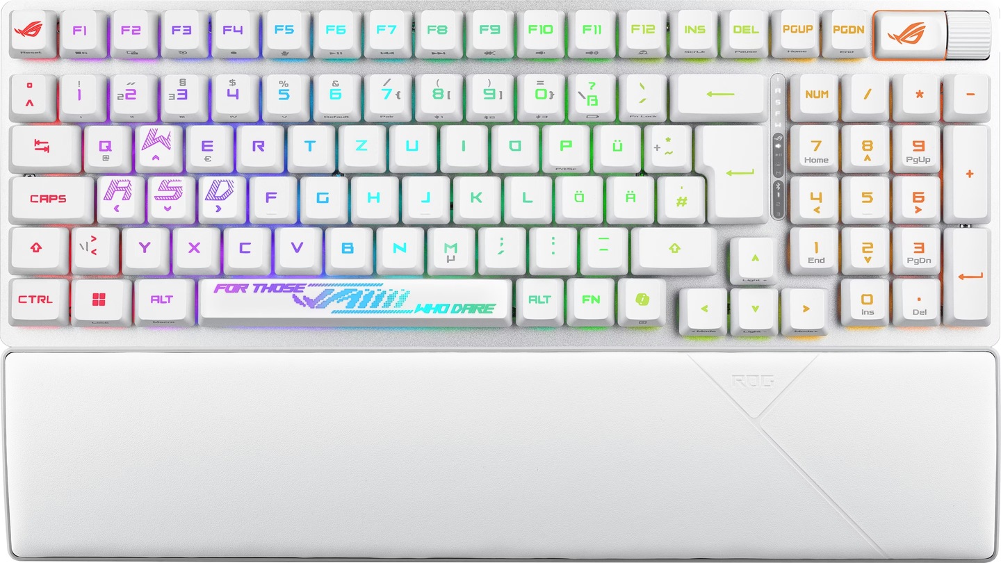 ASUS Clavier ROG Strix Scope II 96 RX sans fil WHT (DE, Sans fil ...