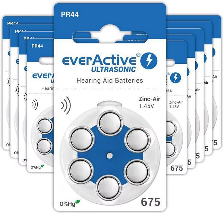 Everactive Ultrasonic 675 - Hearing aid batteries (60 pcs., 675, A675 ...