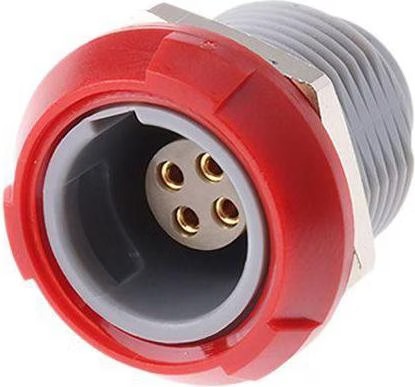 Lemo Circular Connector, 4 Contacts, Panel Mount, Socket, Female, IP50 ...