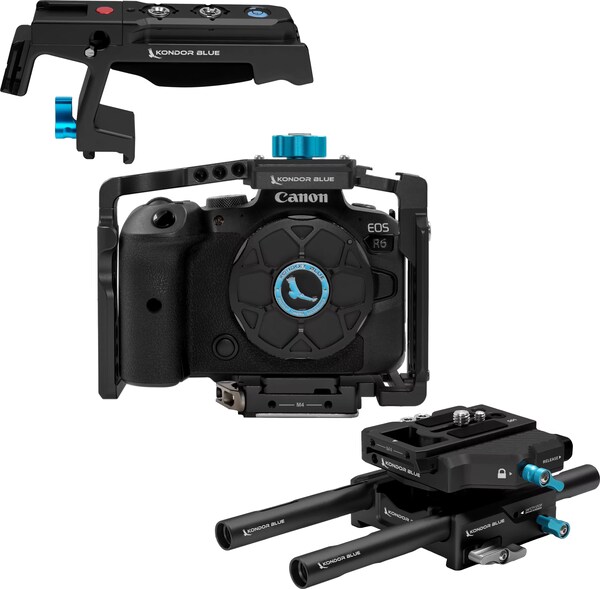 Kondor Blue Canon R5 Arca Base Rig MKII (R5/R6/R) (Raven Black) - digitec
