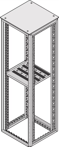 Schroff 19"-Fachboden stationär - 19"FACHB.STAT. 800T RAL7035 - digitec