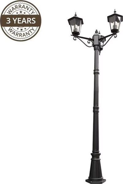 Domoletti LUMINARY 053-PL-3 3X60W E27 IP43 M BLACK - digitec