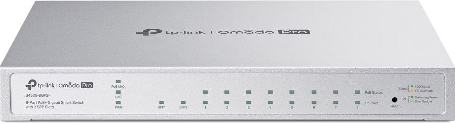 TP-Link Omada Pro S4500-8GP2F, Managed, L2/L2+, Gigabit Ethernet (10 ...