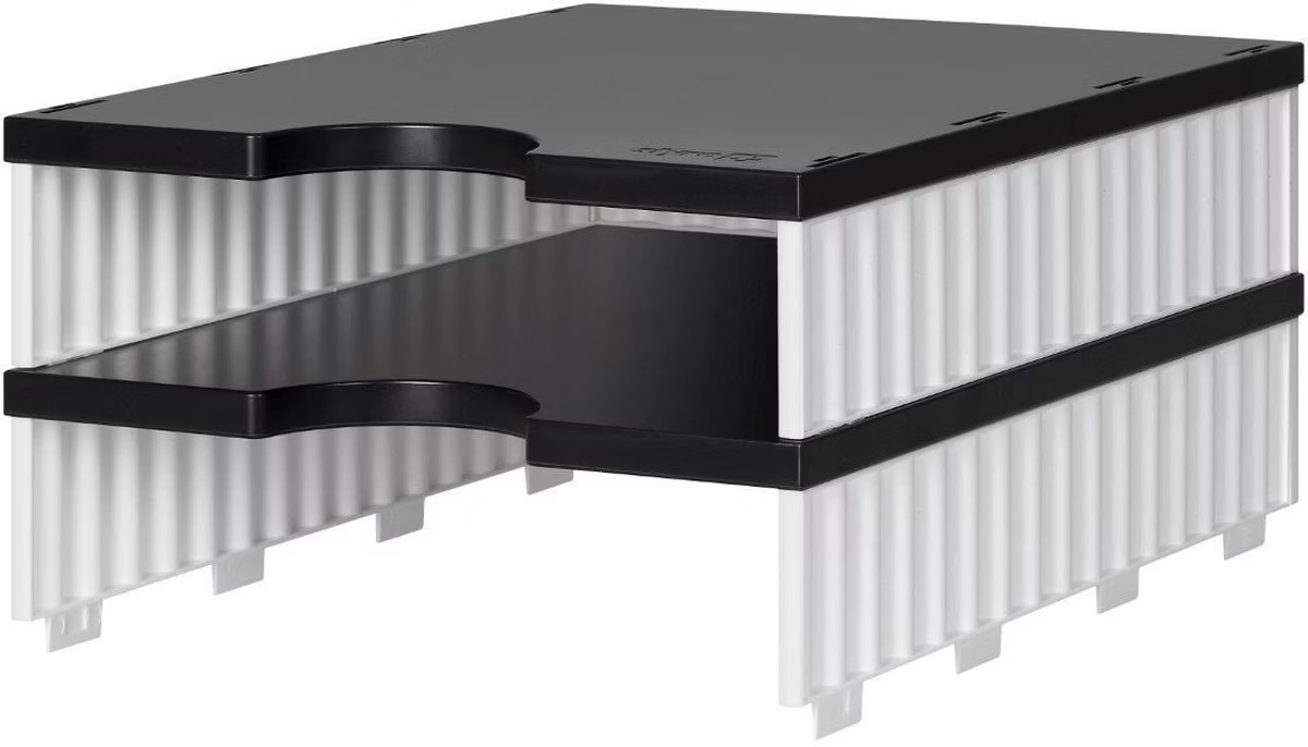 Styro Unité de montage styrodoc uno, 2 portes, blanc/noir (230 x 57 mm ...