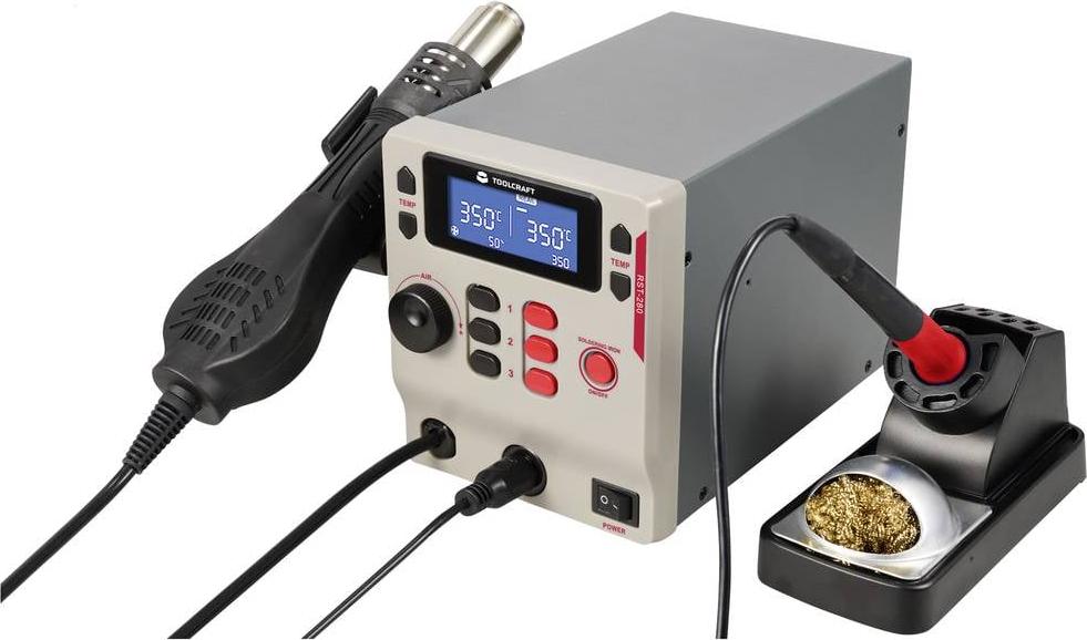 Toolcraft RST 280 Soldering station set digital 865W 80 500 C incl. soldering tip Digitec