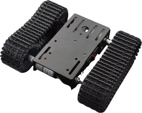 DFRobot Black Gladiator - Geländegängiges Kettenfahrwerk für ...