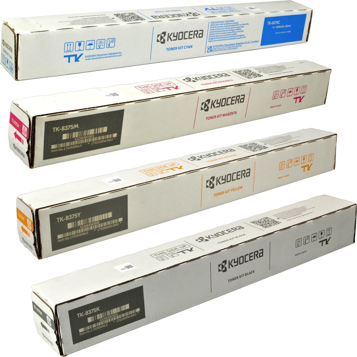 Kyocera 4 Kyocera Toner TK-8375 Multipack K C M Y 4-farbig (M, BK, Y, C ...