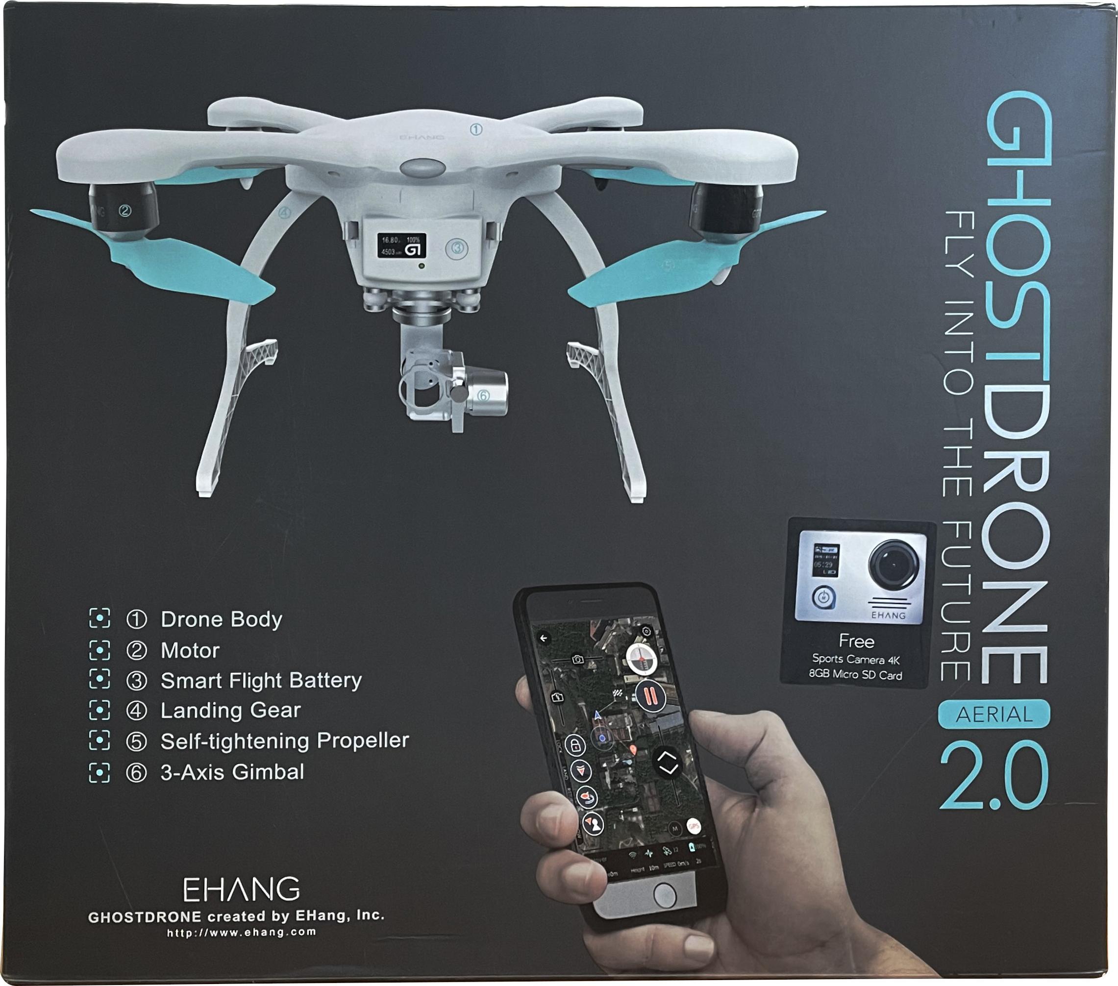 Ehang Ghostdrone 2.0 Aerial Drone with 4K Action Camera GARS200 Digitec