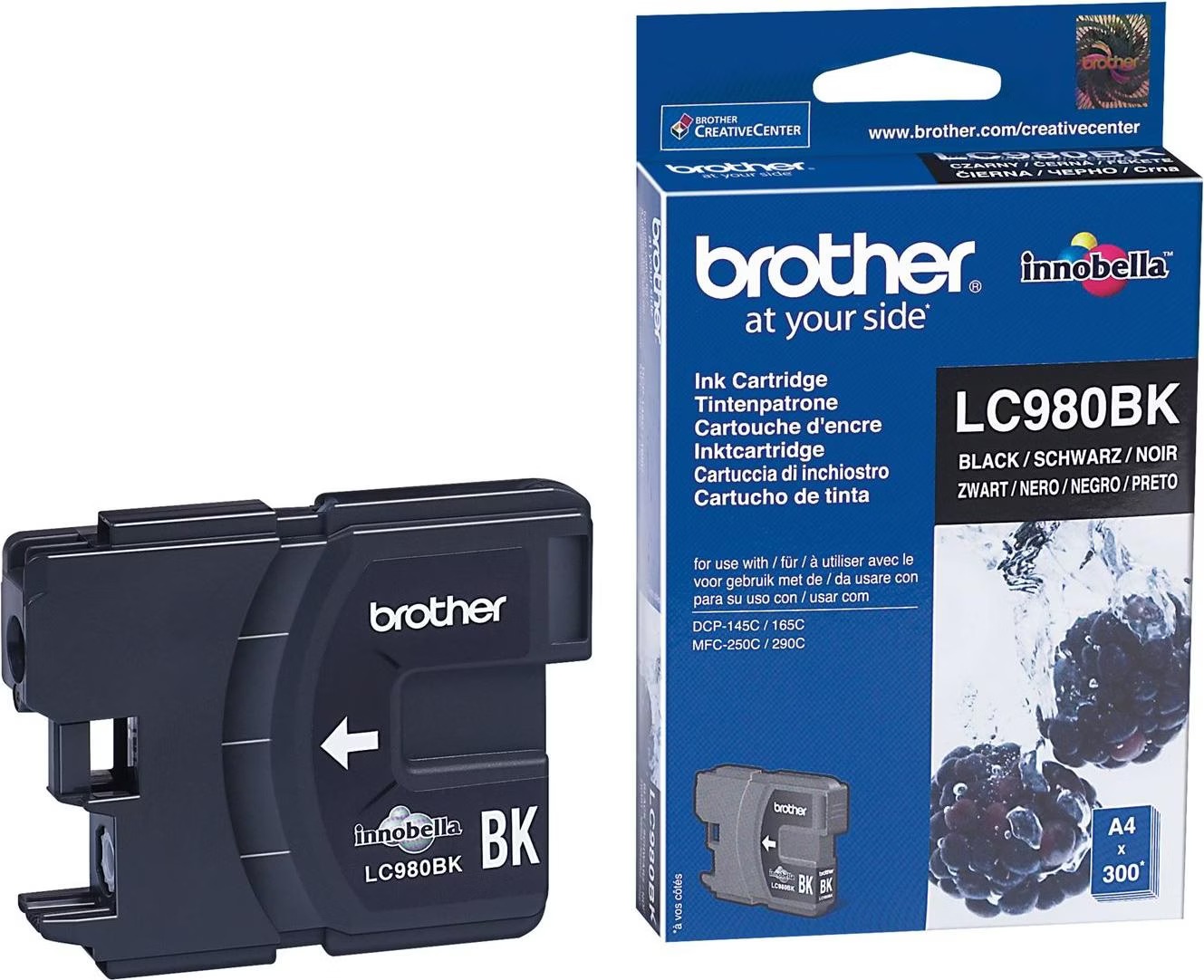 Brother LC980BKBPDR Tintenpatrone schwarz 300 Seiten Schwarz DCP 145 C ...