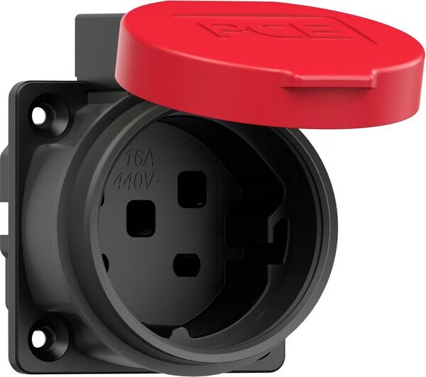 PCE Socket outlet with earthing contact Swiss Standard T25 16A IP55 ...