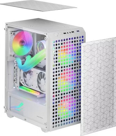Mars Gaming Boitier Moyen Tour Atx Mc-Mag RGB Avec Panneau Vitré (Blanc ...