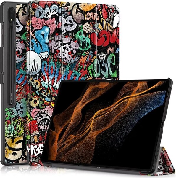 Cover-Discount Galaxy Tab S9 Ultra - Tri-fold Smart Case Comics (Galaxy ...