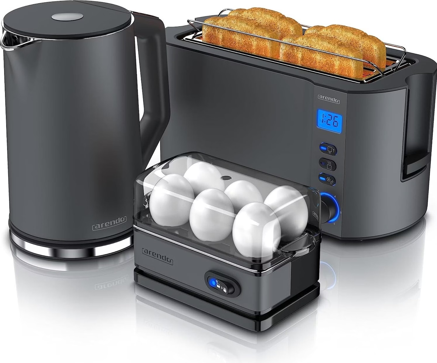 Arendo Frühstück Set - Wasserkocher, Toaster, Eierkocher - Digitec