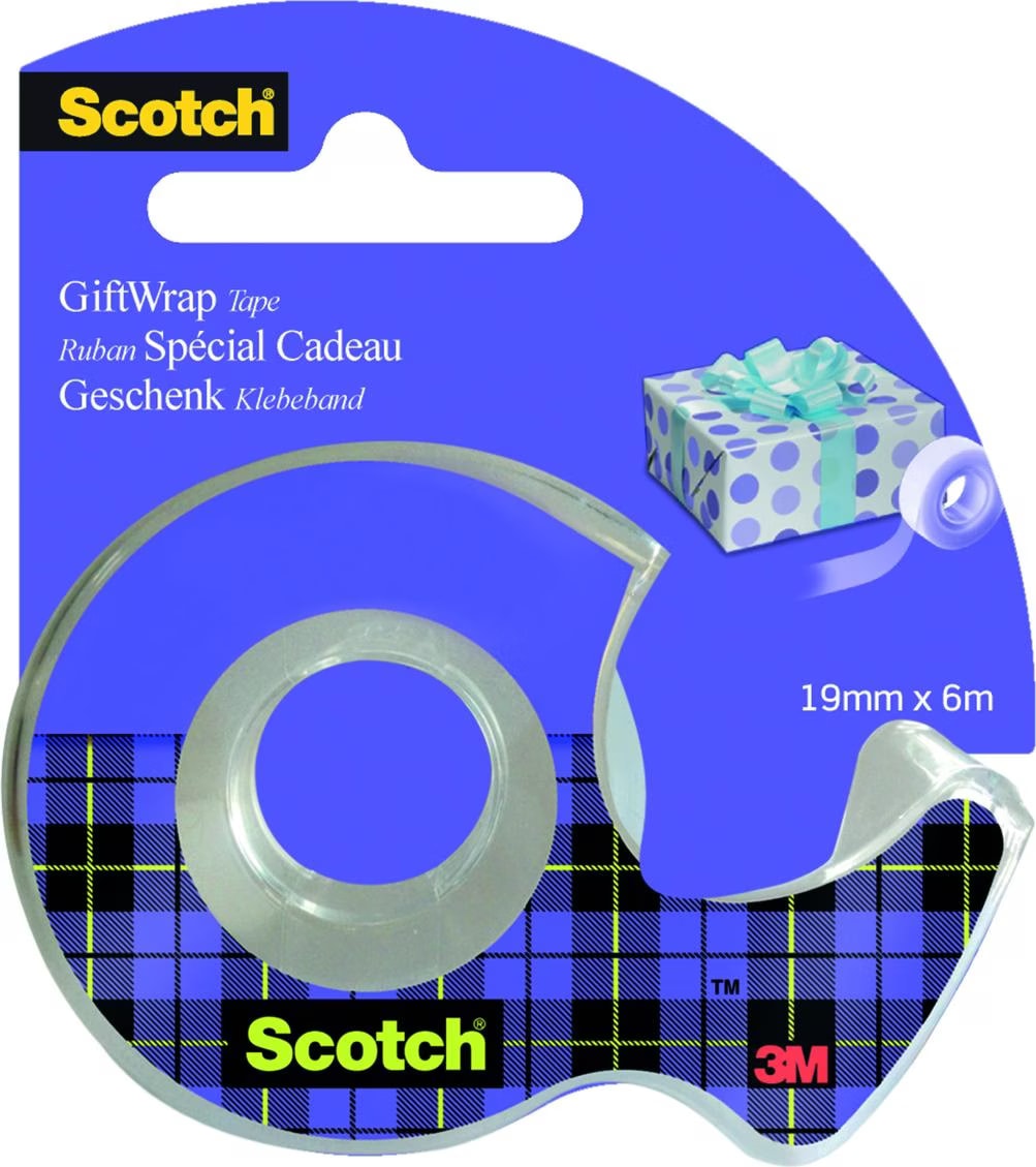 Scotch Ruban adhésif pour papier cadeau, invisible, pour emballer, sur ...