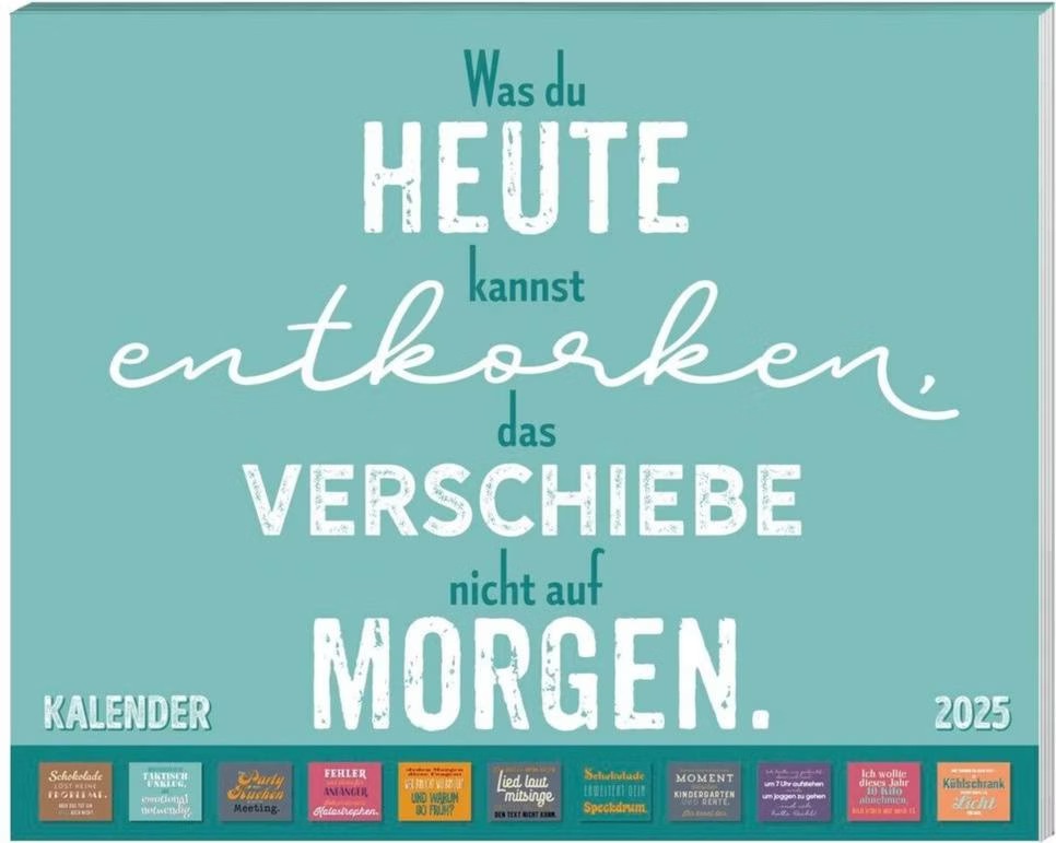 Kit calendrier humour 2025, 9 pièces (Non contraignant, Allemand) - Digitec