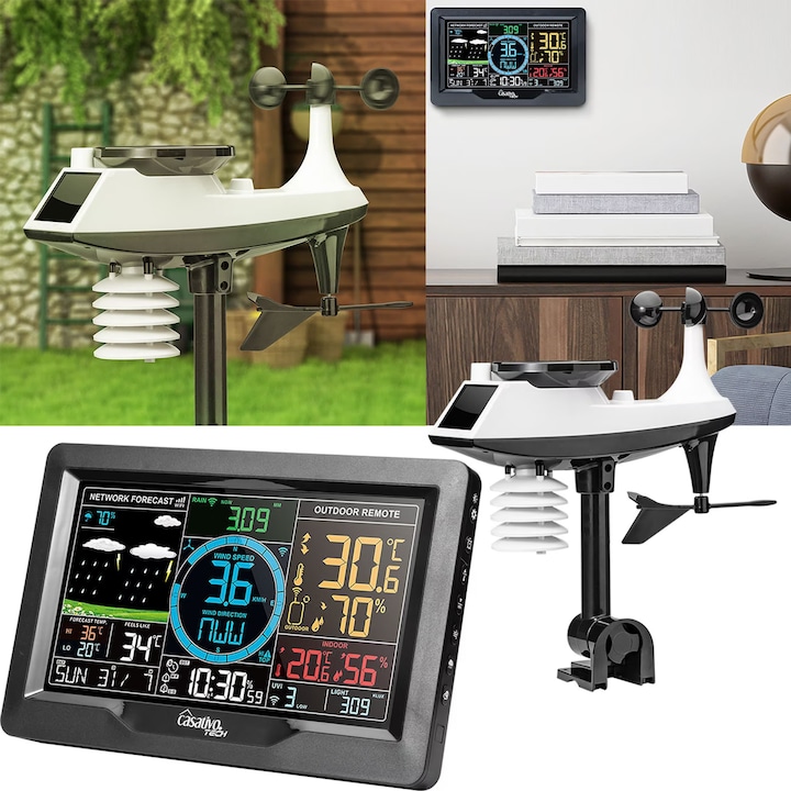 Casativo WLAN weather station with XL colour display - buy at Digitec