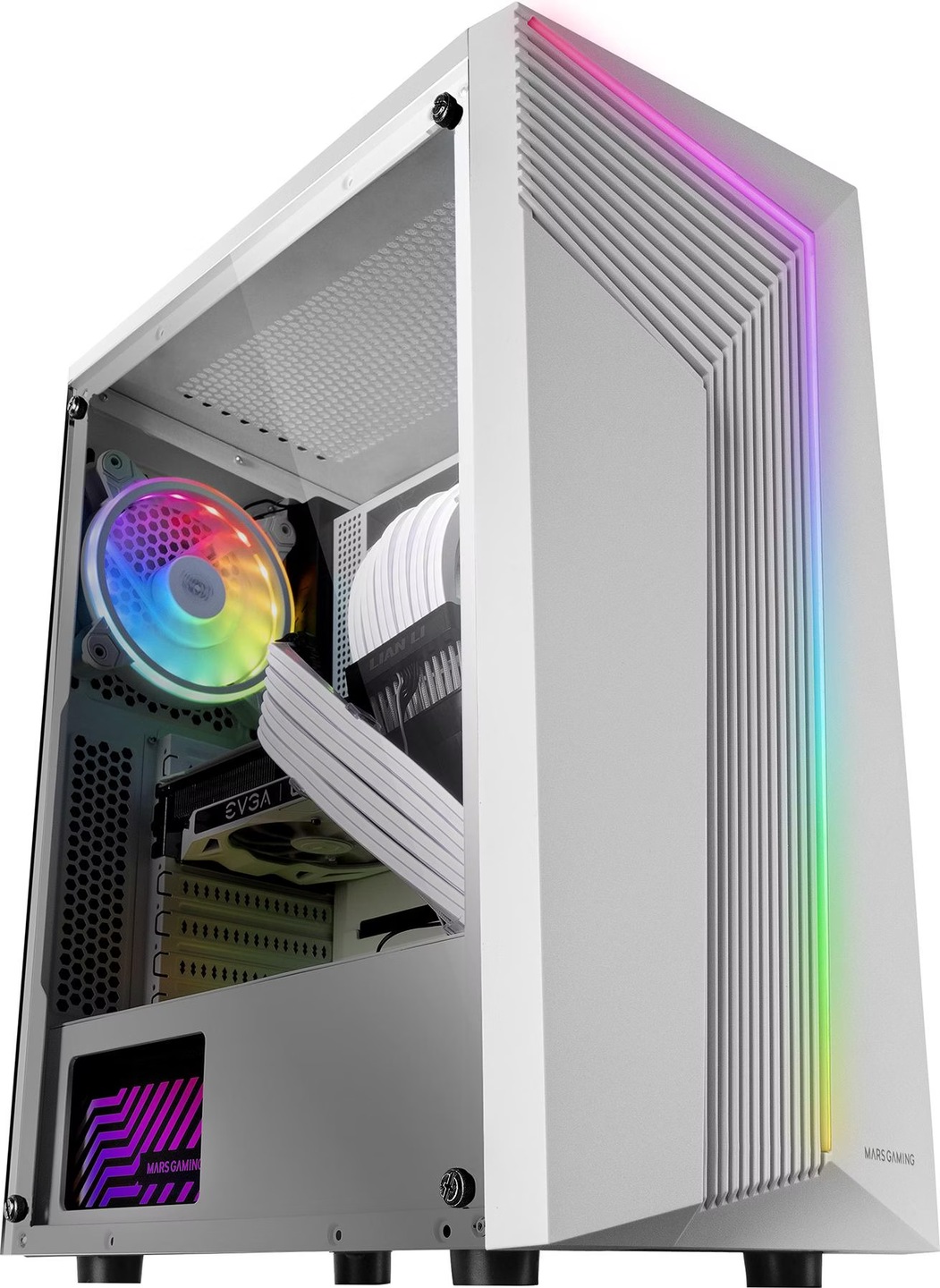 Mars Gaming BOITIER MOYEN TOUR ATX MARS GAMING MC-X7 RGB AVEC PANNEAU ...