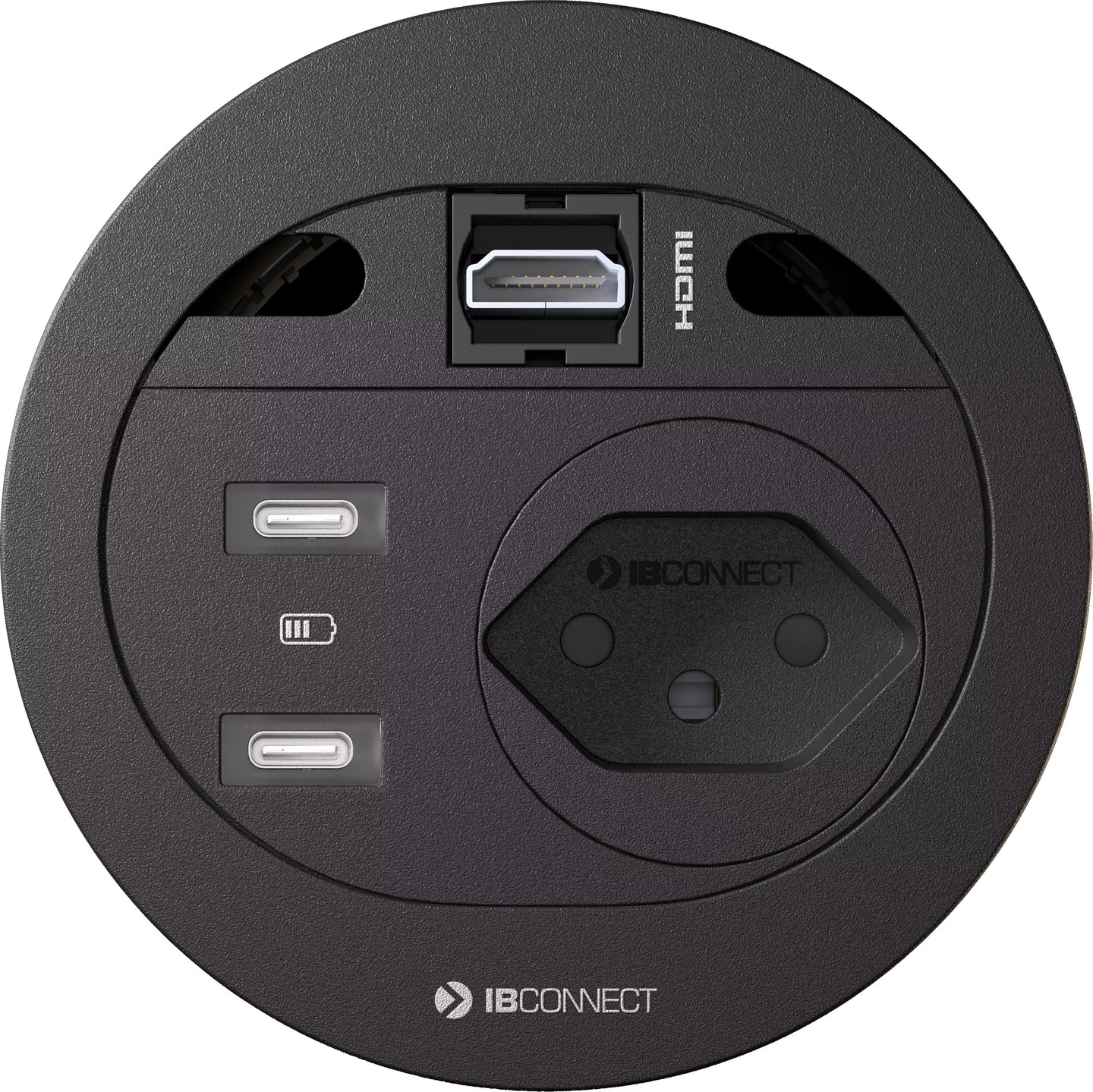 IB Connect DIVUS Steckdoseneinheit schwarz 1x Typ 13 2x USB-C 1x HDMI ...