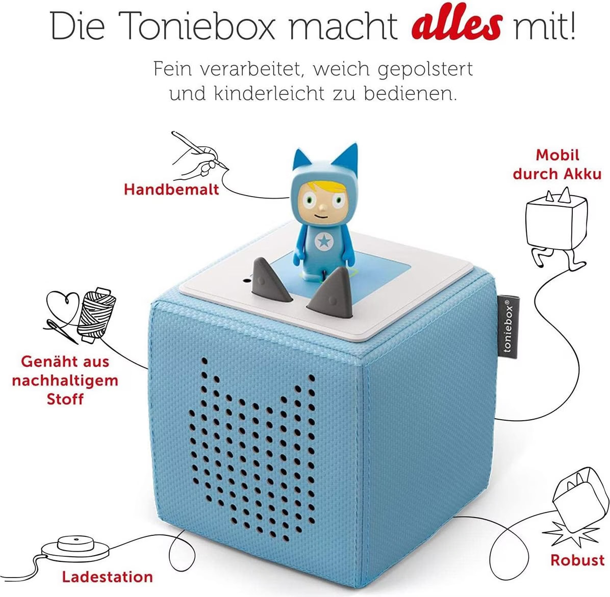 Tonies Toniebox Starterset Blau (Kreativ-Tonie) (Deutsch) - digitec