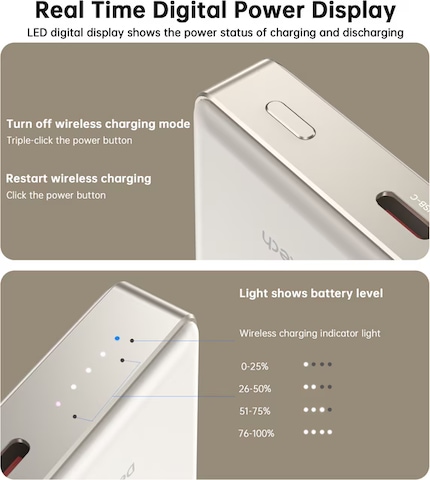 Choetech Super Slim MagSafe Wireless Powerbank 10000mAh (10000 mAh, 20 ...