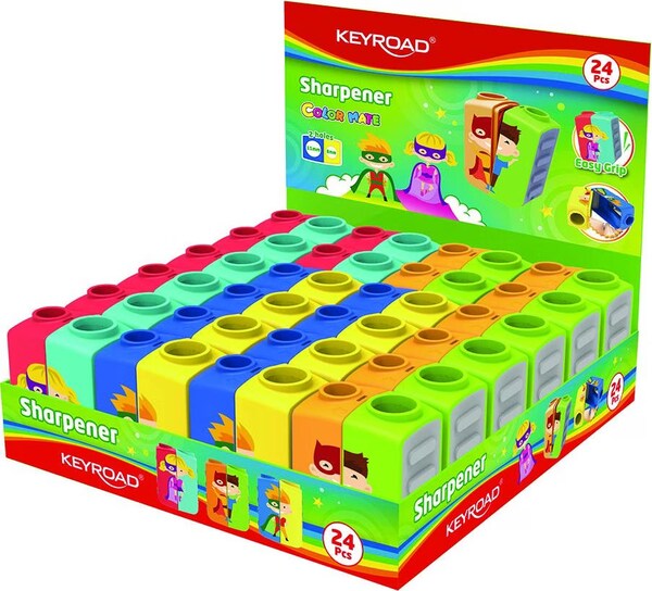 Keyroad Color mate spitzer, cartoon, kunststoff, doppelt, display ...