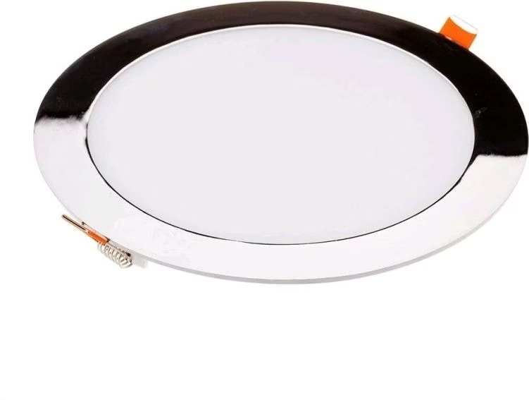 V-TAC VT1807CH 18W LED Panel Slim Chrome Round Natural White - Digitec