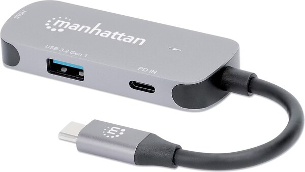 Manhattan USB-C auf HDMI 3-in-1 Docking-Konverter mit Power Delivery ...