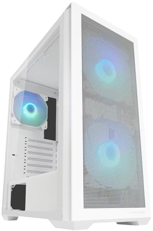 LC-Power Case Micro-ATX 717W white USB3.2/Audio,without power supply ...