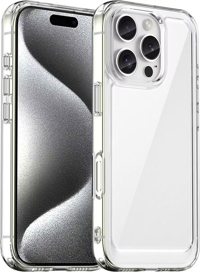 Hurtel Outer Space Case with Gel Frame for iPhone 16 Pro Max - Clear ...