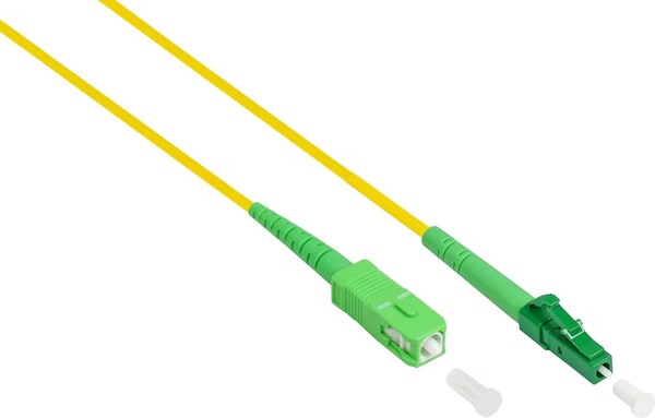 Good Connections OS2 LWL Kabel - Simplex - Stecker LC (APC) an SC (APC ...