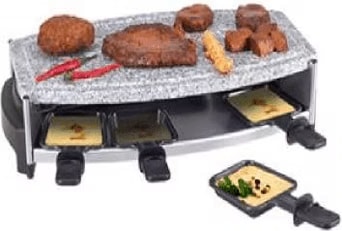 Nouvel Raclette Gerät, oval mit Steingrillplatte, 8 Personen, 1000W ...