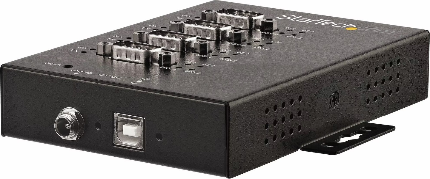 StarTech 4 Port Industrial USB to RS232/422/485 Serial Adapter - 15kv ...