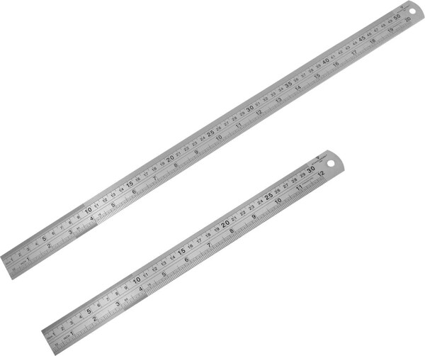 Stahlwerk Hochwertiges Edelstahl-Lineal Set in den Längen 300 und 500 ...