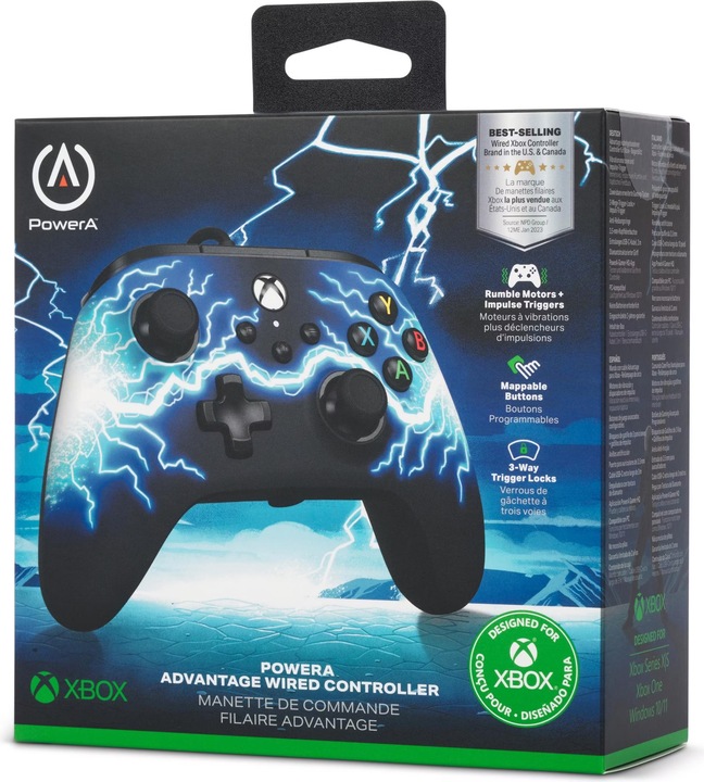 PowerA XB Controller Advantage wired Arc Lightning (Xbox One X, Xbox ...