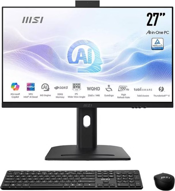 MSI AIO 27 I7 ULTRA 32G 1TB 2K W11P BK I7-155U IPS MODERN BLACK WQHD 2Y ...