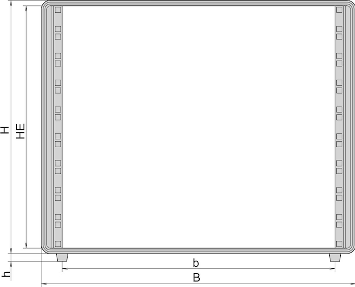 Schroff 19"-Gehäuse 12 HE, Aluminium - COMPTEC GEHAEUSE 12HE 600T - Digitec