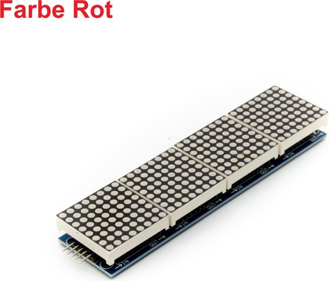 Purecrea 4 Module mit 8x8 LED Dot Matrix 32x8 Rot mit MAX7219 für ...